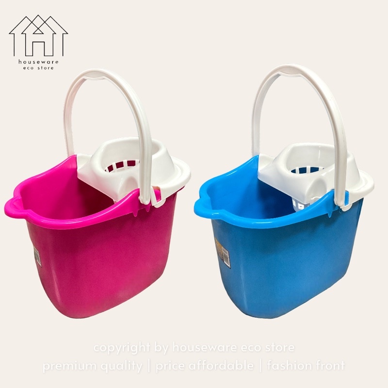 20L Plastic Mopping Pail Strainer with Wheels Mop 4288「抹地桶」 | Shopee ...