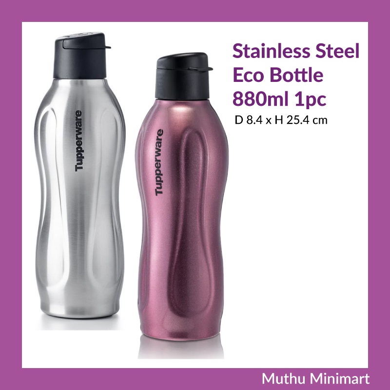 Original Tupperware | Stainless Steel Eco Bottle Water Bottles Thermal Flasks 880ml | Botol Air ...