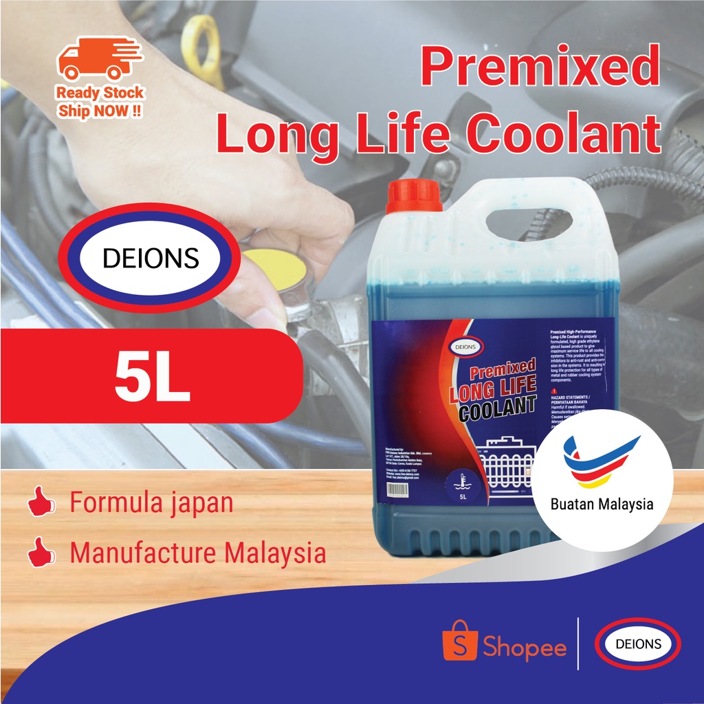 [Car Care Essential] Deions Premixed Long-Life Coolant (5L) 50/50 (No ...