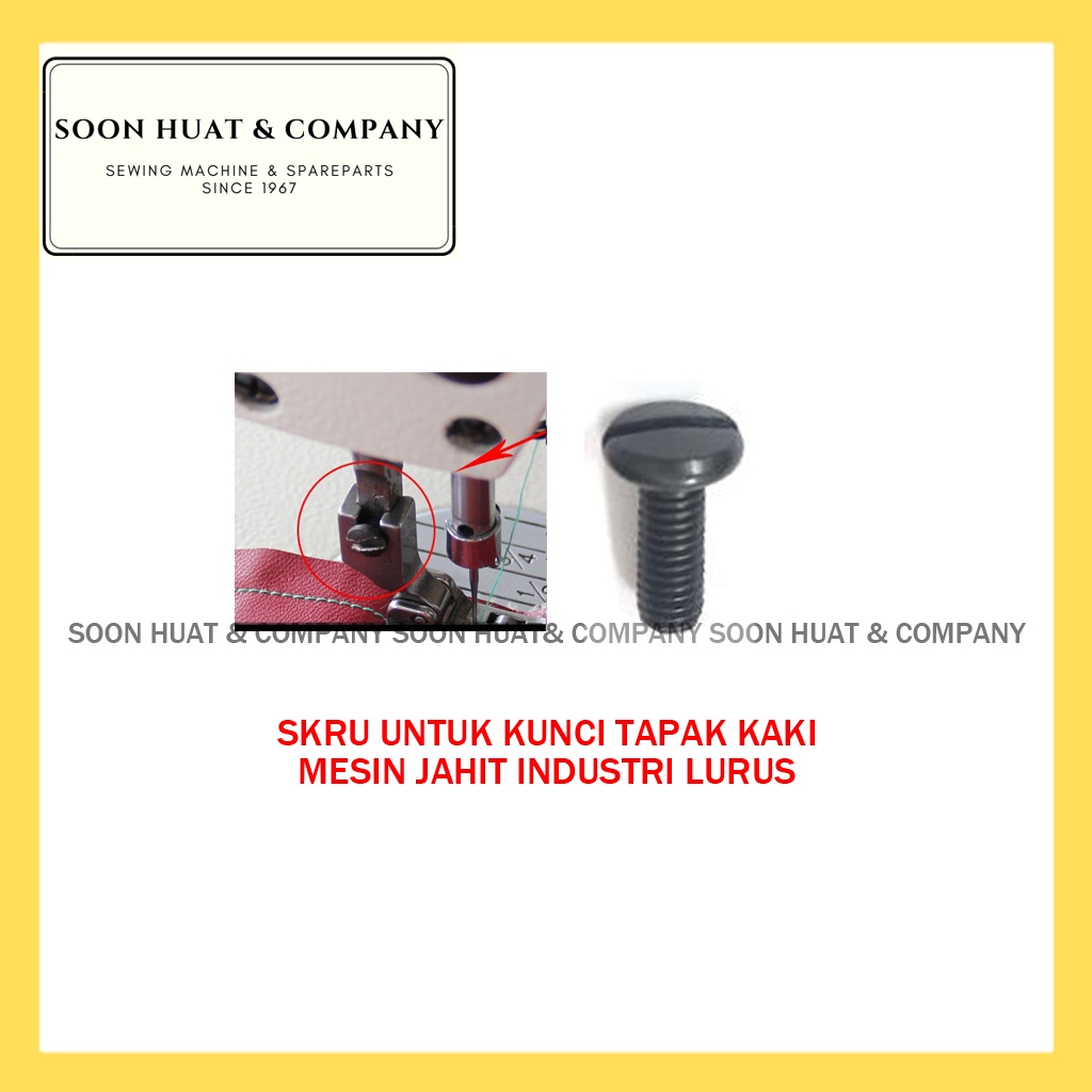 Skru Kunci Tapak Kaki Mesin Jahit Lurus/ Presser Foot Screw For ...