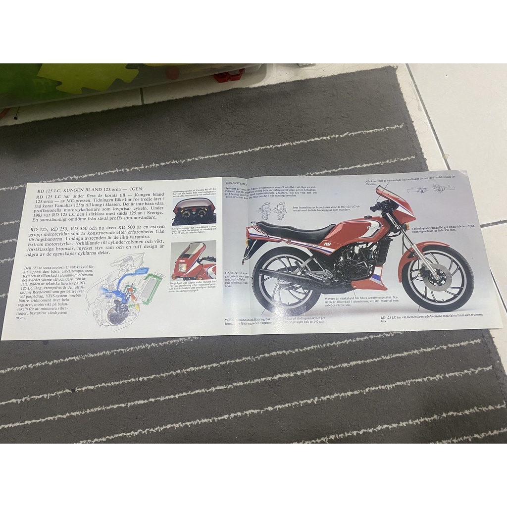YAMAHA RD125LC LC TONG BROCHURE/PAMPLET | Shopee Malaysia