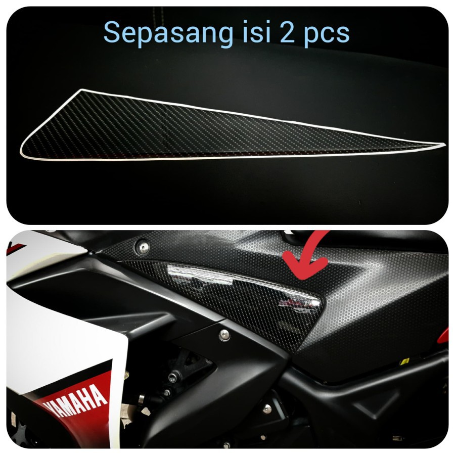 R25 yamaha sticker Embossed 3D carbon side fairing | Shopee Malaysia