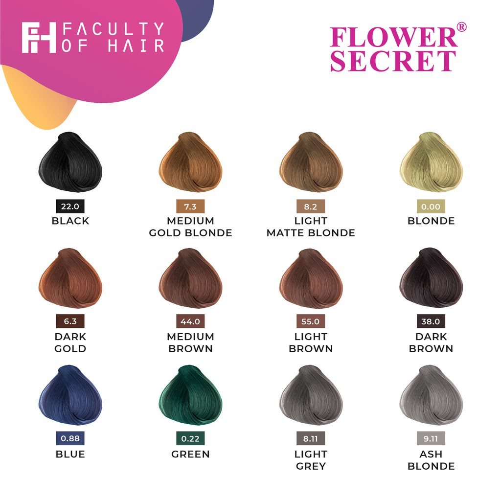 Flower Secret Hair Dye Color with Developer & Hair Dye Kit (100ml ...