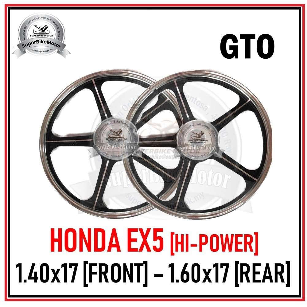 HONDA EX5 HI-POWER - 5L GTO Sport Rim (With Bearing and Bush) 1.40X17 ...