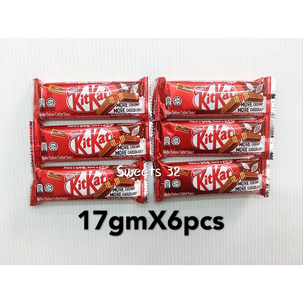 Nestle Kit Kat (1 pack =17gm 2F X 6pcs) | Shopee Malaysia