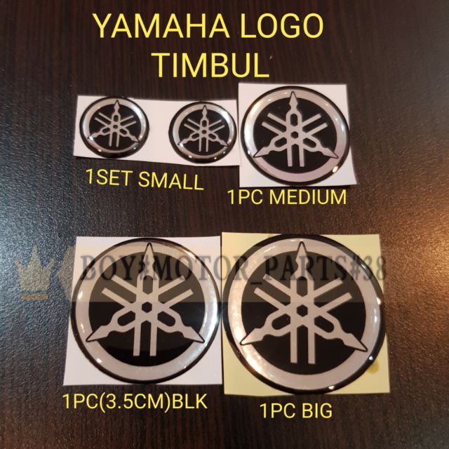YAMAHA EPOXY LOGO STIKER TIMBUL BULAT BIG/MEDIIUM/SMALL/3.5CM | Shopee ...