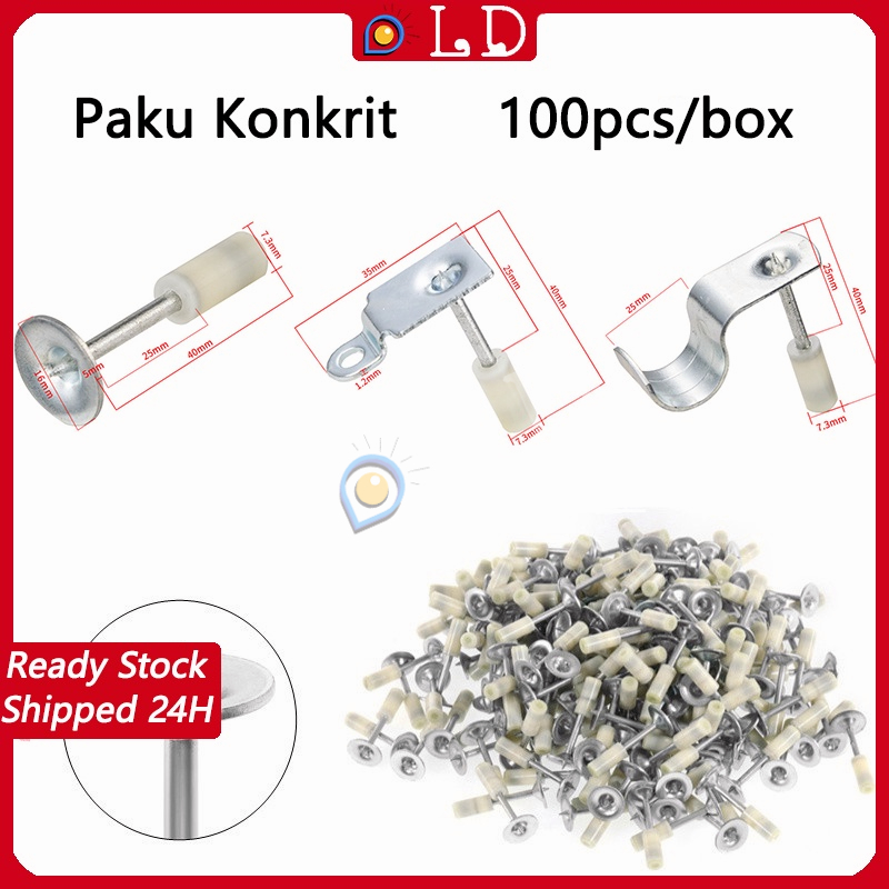 100PCS 7.3mm Nail Artifact Rivet Fastener Conduit Shooter Ceiling ...