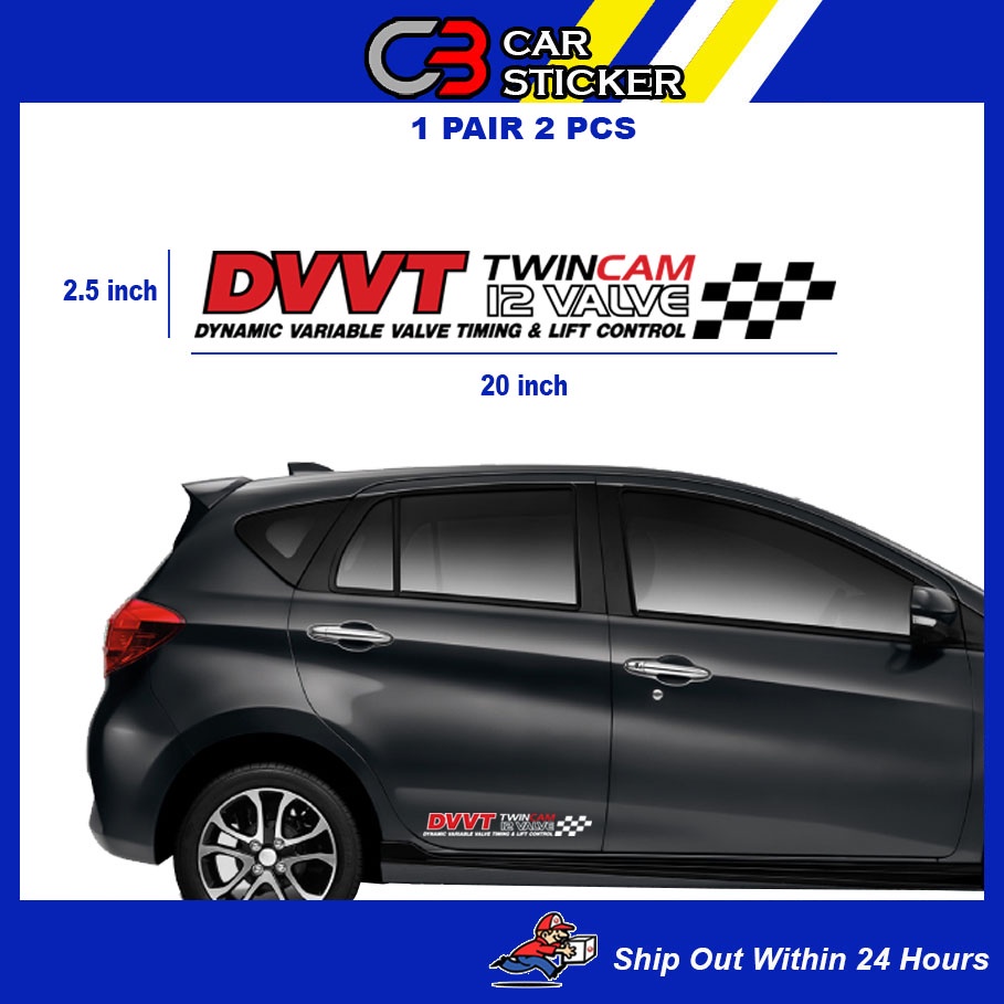 DVVT TWINCAM CAR STICKER/ 1 PAIR 2 PCS / CS739 | Shopee Malaysia