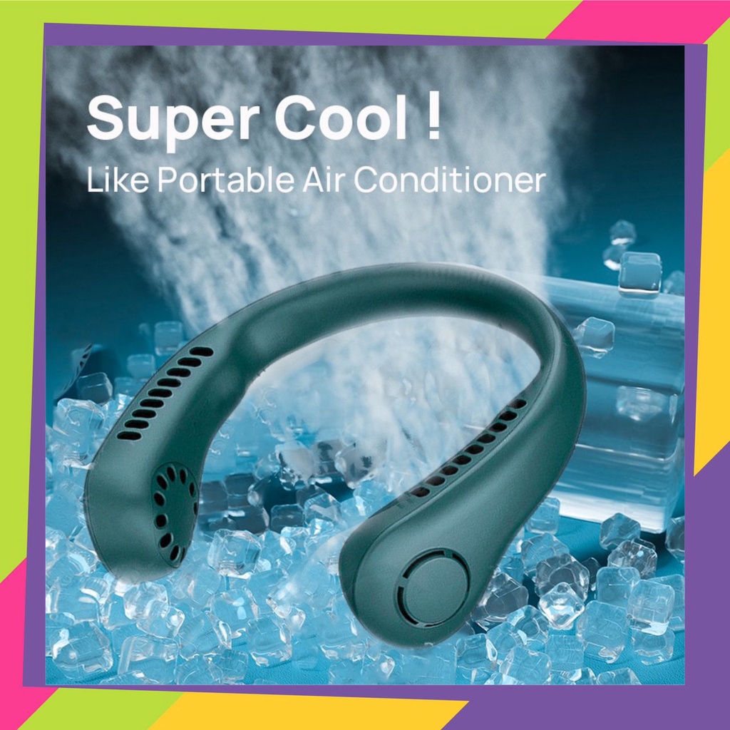 2022 New Mini Neck Fan Portable Bladeless Hanging Neck 3000mAh ...