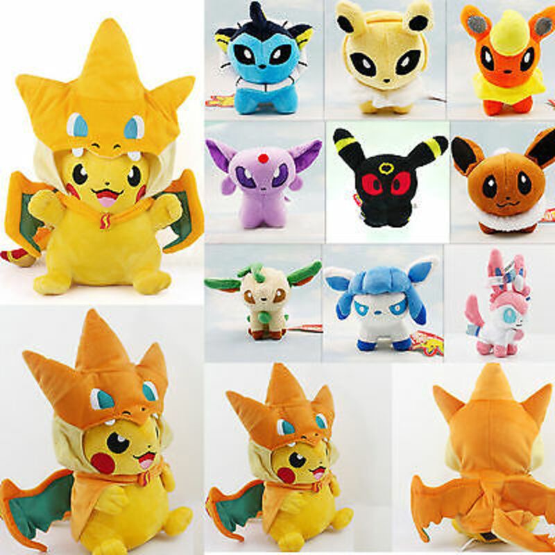 Pokemon Go Pikachu Eevee Squirtle Plush Stuffed Toy Soft And Adorable ...