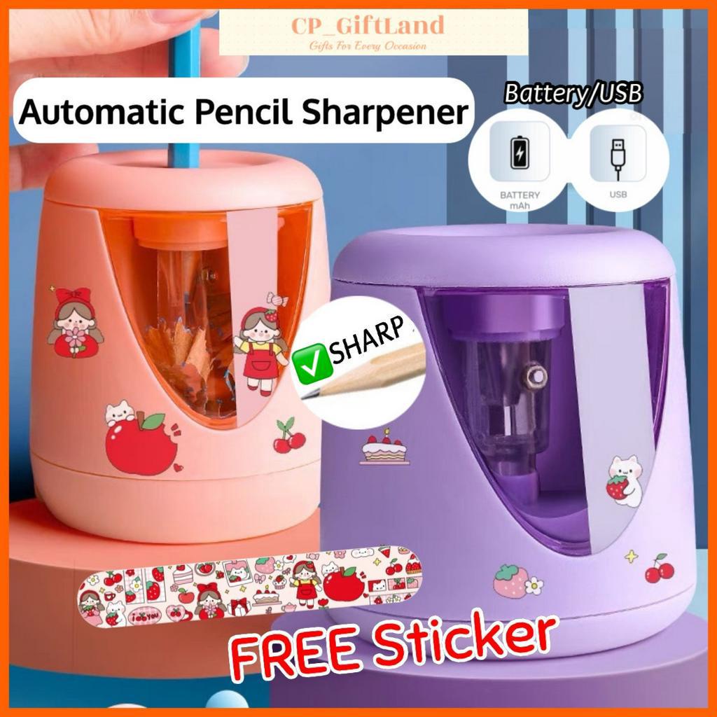 Automatic Pencil Sharpener 3sec USB Battery Electric Pencil Sharpener ...