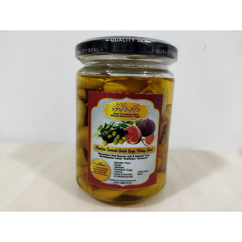 Dried fig with olive oil (Buah Tin kering dalam Minyak Zaitun Extra ...