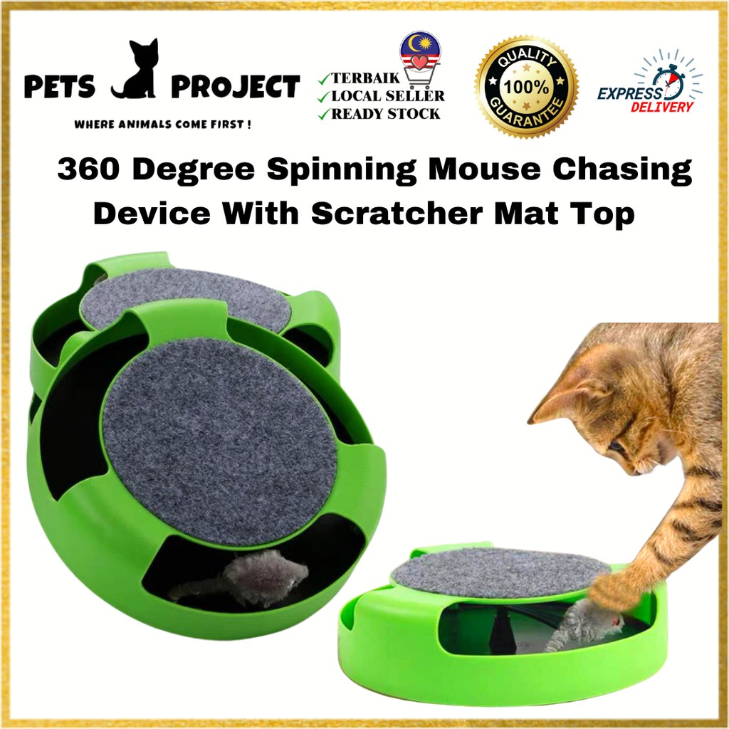 [Pets Project] NEW ARRIVAL 360 Degree Spinning Mouse Chasing Device ...