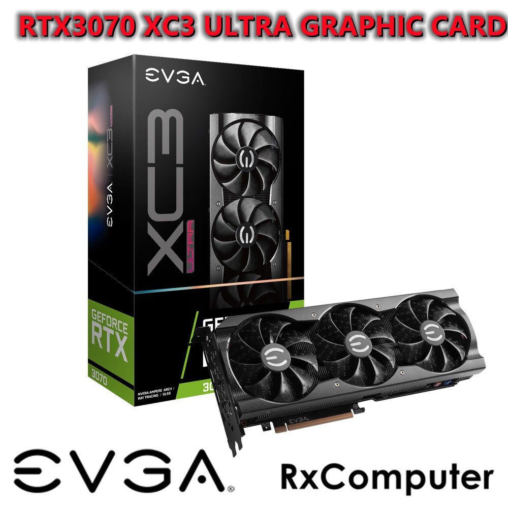 EVGA GEFORCE RTX 3070 XC3 ULTRA GAMING LHR 8G GDDR6 256BIT GRAPHIC CARD ...