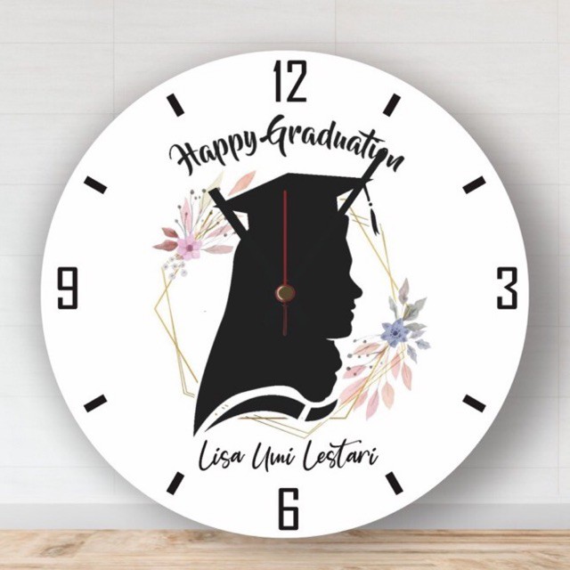 KAYU Graduation Wooden Wall Clock GRADUATION GRADUATION Gift Can CUSTOM ...