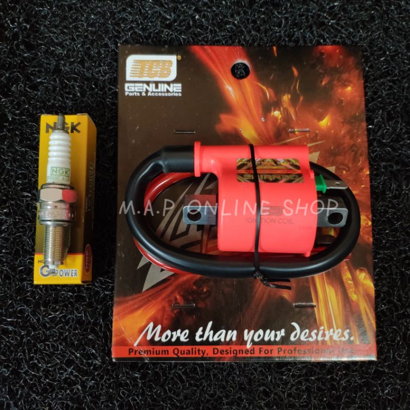 Honda Wave110 Dash V1 Racing Plug Coil TCB + Ngk Plug Racing Gpower 100 ...