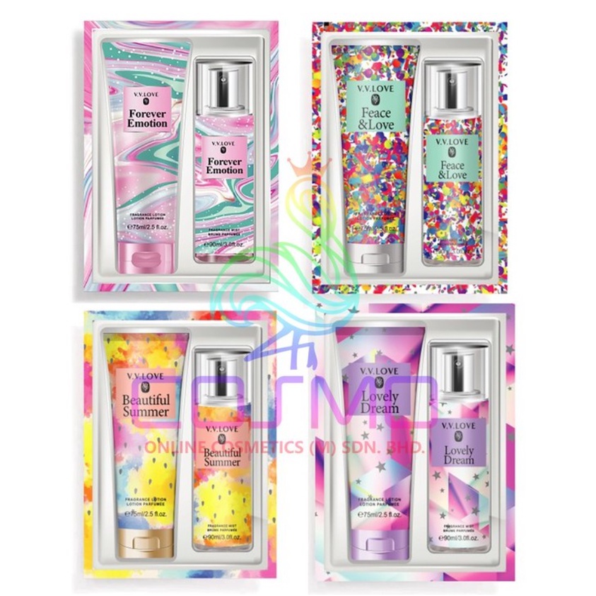 VV Love Body Mist & Lotion Fragrance Gift Set 2IN1 Perfume Gift Set ...