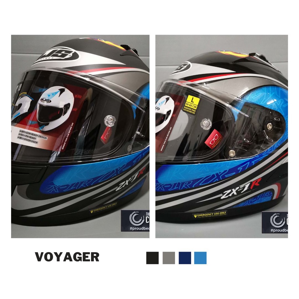 Helmet NJS FULL FACE FULLFACE ZX-1R Latest NEW MOTIF VOYAGER| New NJS ...