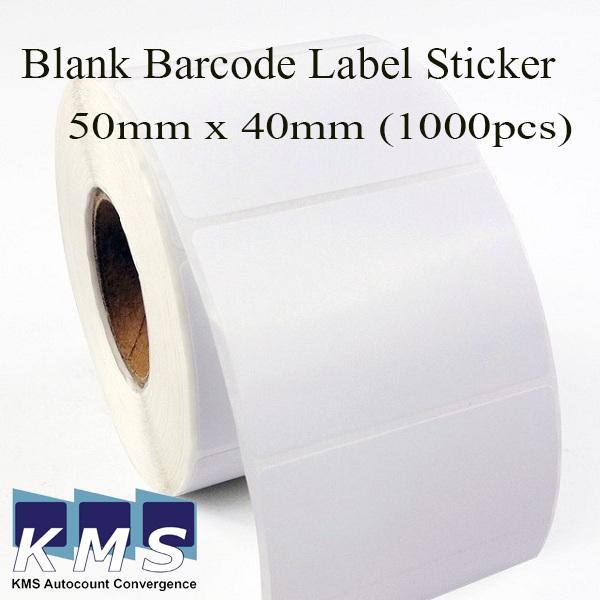 Blank Barcode Label Sticker 50mm x 40mm (1000pcs) (1roll) | Shopee Malaysia