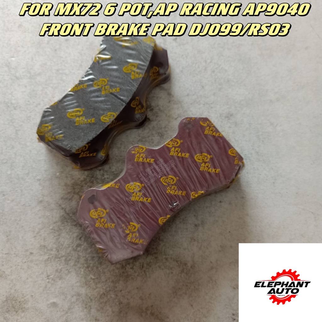 FOR MX72 6 POT,AP RACING AP9040 FRONT BRAKE PAD DJ099/RS03 | Shopee ...
