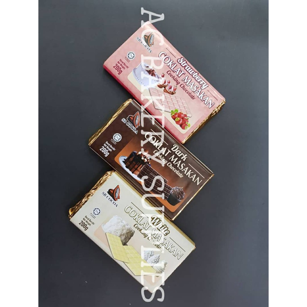 [HALAL] SB Cocoa Cooking Chocolate / Coklat Masakan 200gm Dark ...