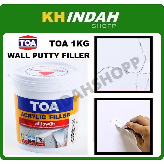 📢🔥READY STOCK IN JOHOR 🔥🎉 - TOA PAINT ACRYLIC FILLER INTERIOR AND EXTERIOR WALL FILLER 1KG ...