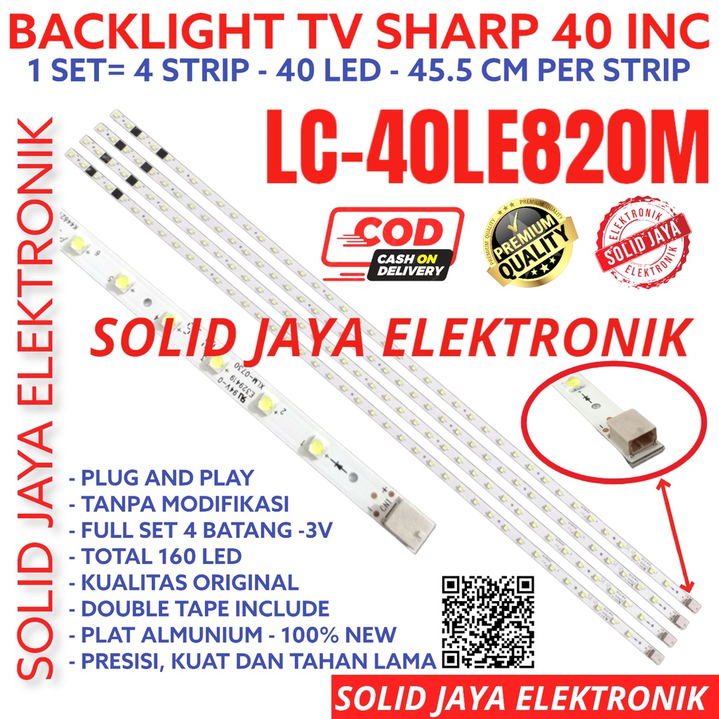 Sharp 40INC LED TV BACKLIGHT LC 40LE820 40LE820M LC40LE820 LC40LE820M LC-40LE820M LC-40LE820 BL ...