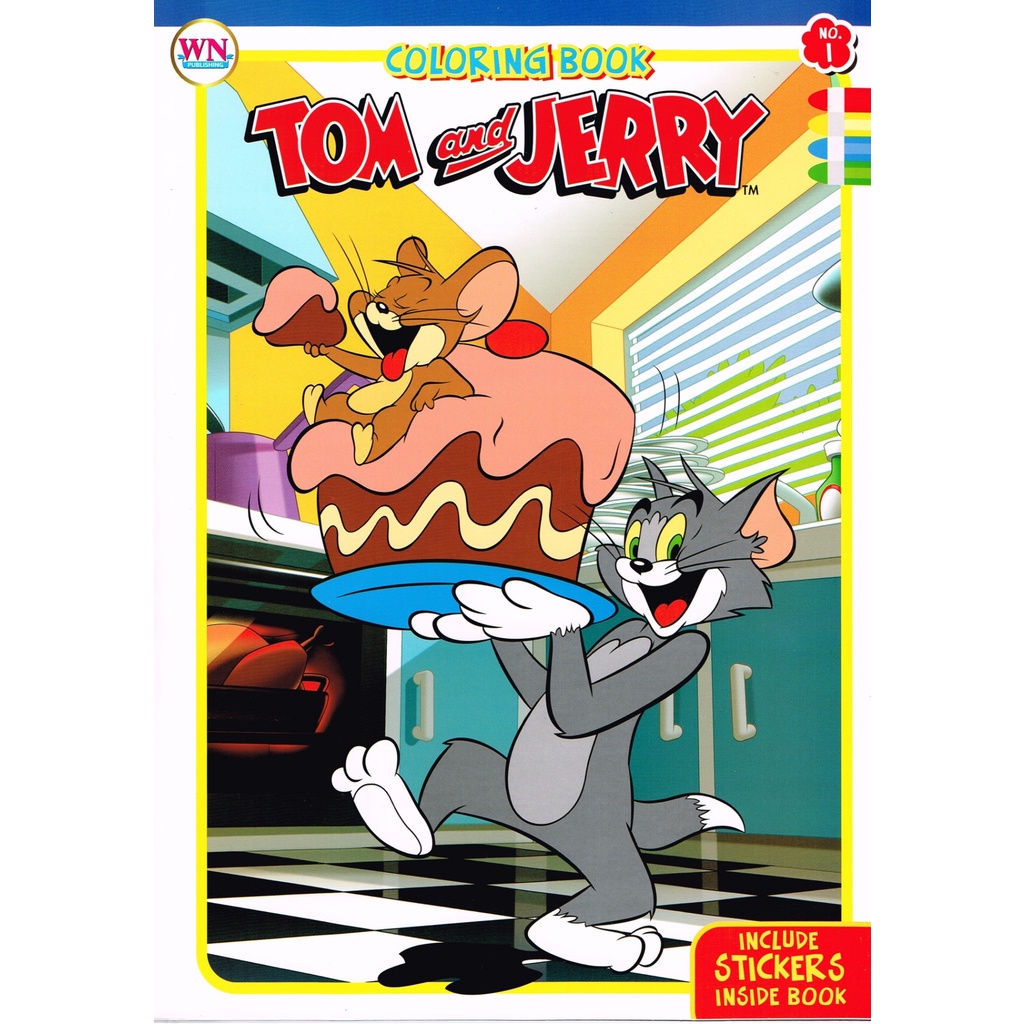 TOM & JERRY Coloring Book A4 Size Coloring Book Buku Mewarna Buku Warna ...