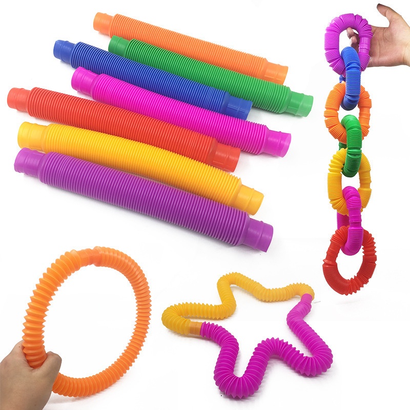 POP TUBE Children's Pressure Relief Toy Telescopic Tube Sensory Toy ...