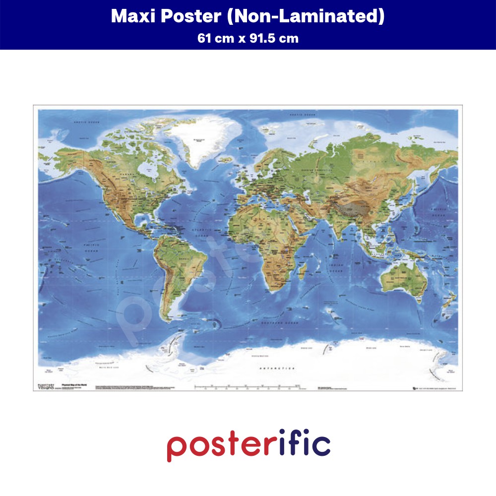 World Map (Planetary Visions) - Poster (61 cm X 91.5 cm) | Shopee Malaysia