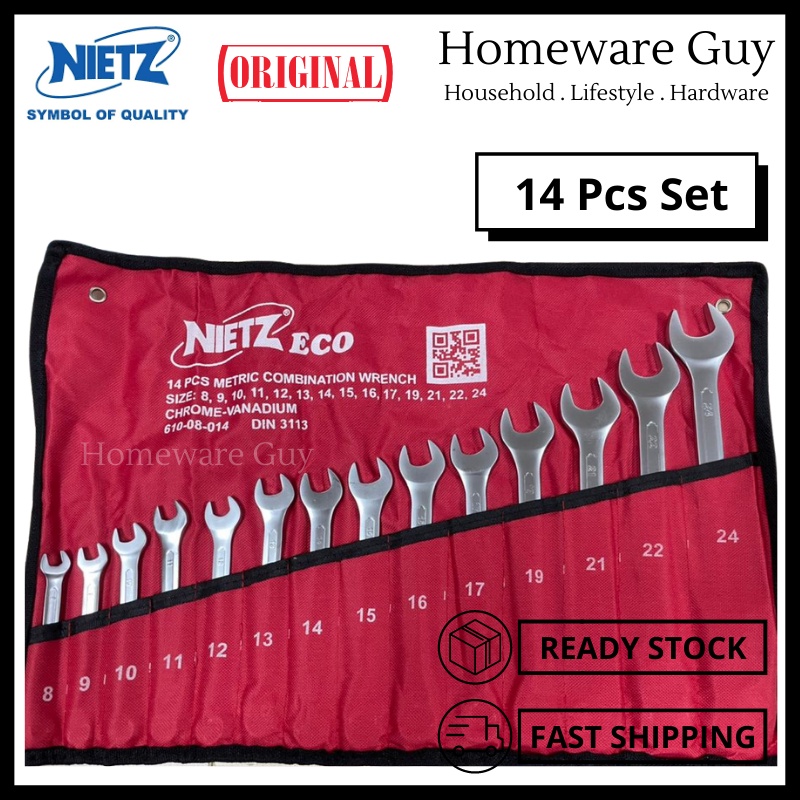 (NIETZ Eco 14 In 1) Heavy Duty Wrench Set Spanner Set Set Sepana ...