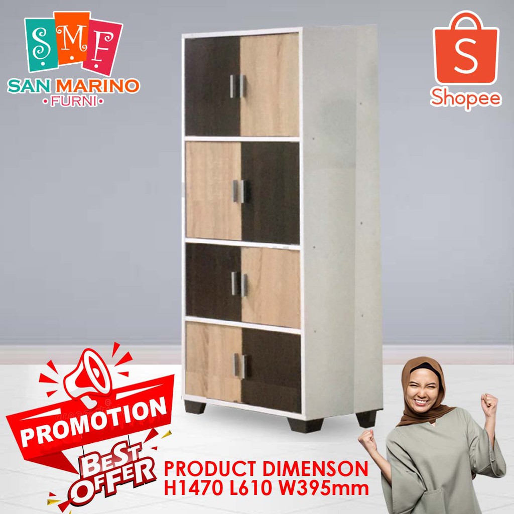 8 Door Book Case / Book Shelf / Book Cabinet / Book Rack Multi-Purpose ...