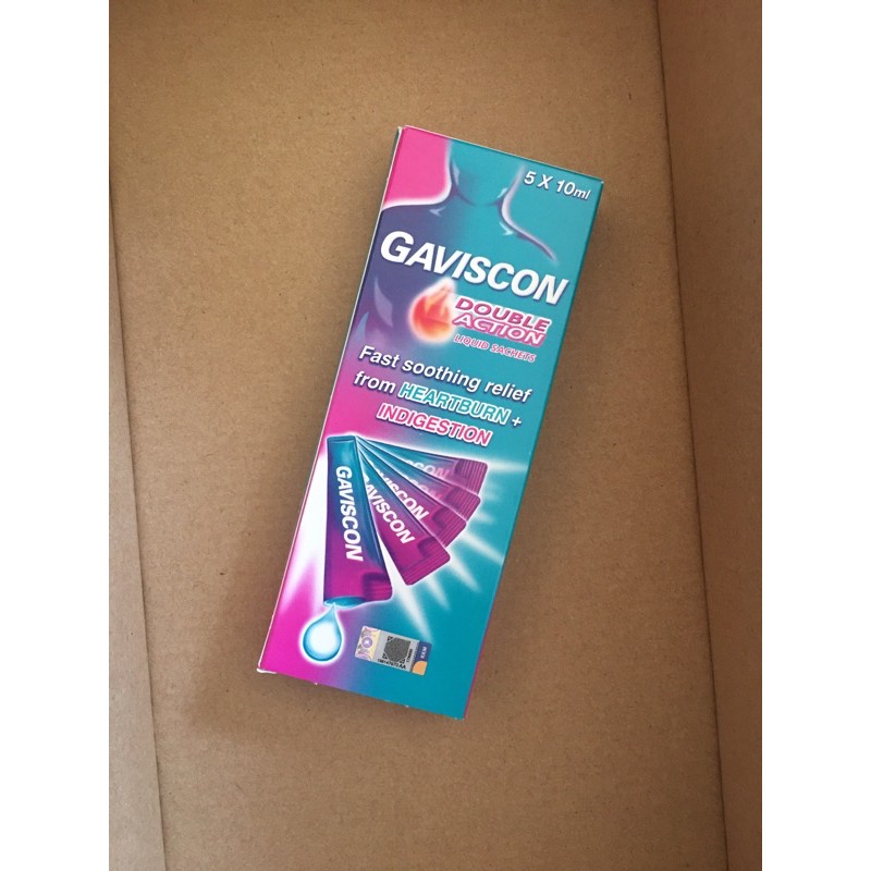 Gaviscon Liquid Sachet Double Action / Normal 10ml Heartburn & Acid ...
