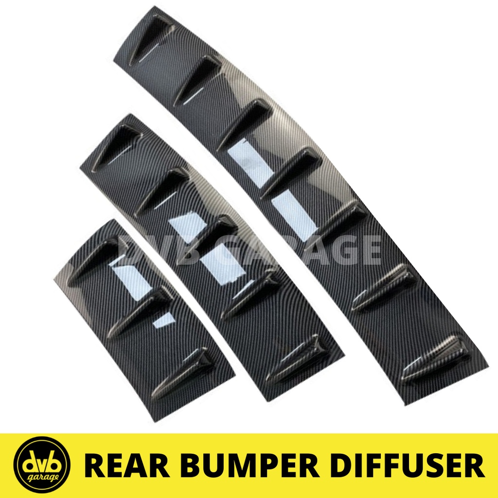 Universal CARBON DIFFUSER BUMPER - ADD ON CAR REAR BUMPER | Shopee Malaysia