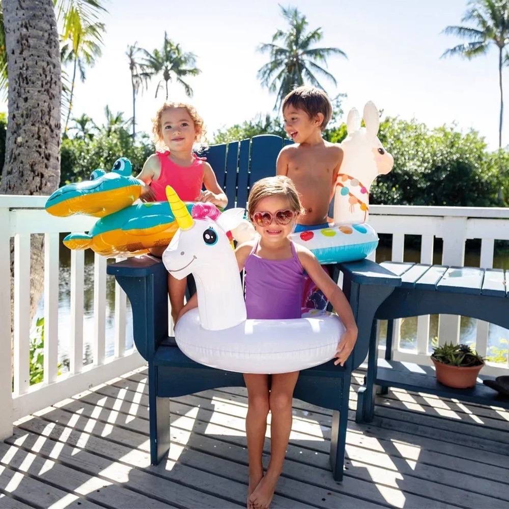 INTEX Inflatable Float Cute Unicorn Animals Swimming Ring 58221 for ...