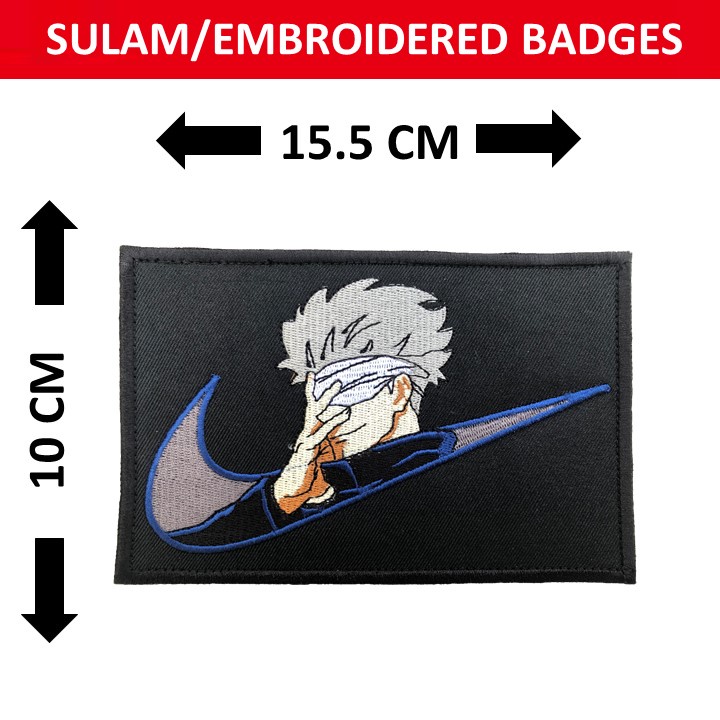 NIKE X GOJO 3 JUJUTSU KAISEN BADGES PATCHES VELCRO HOOK/LOOP ANIME ...