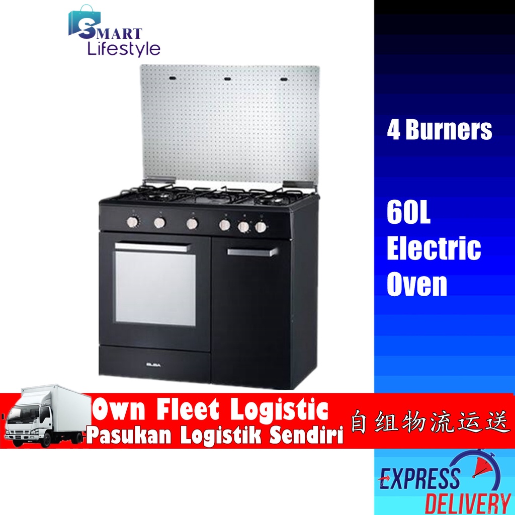 FABER Free Standing Cooker with Oven Fisso 9840G BK FISSO 9844E BK ...