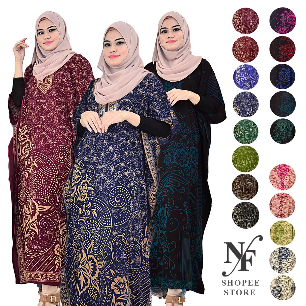 Baju Tidur Kelawar/Baju Kaftan Bali Cotton/Baju Tidur Wanita Corak ...