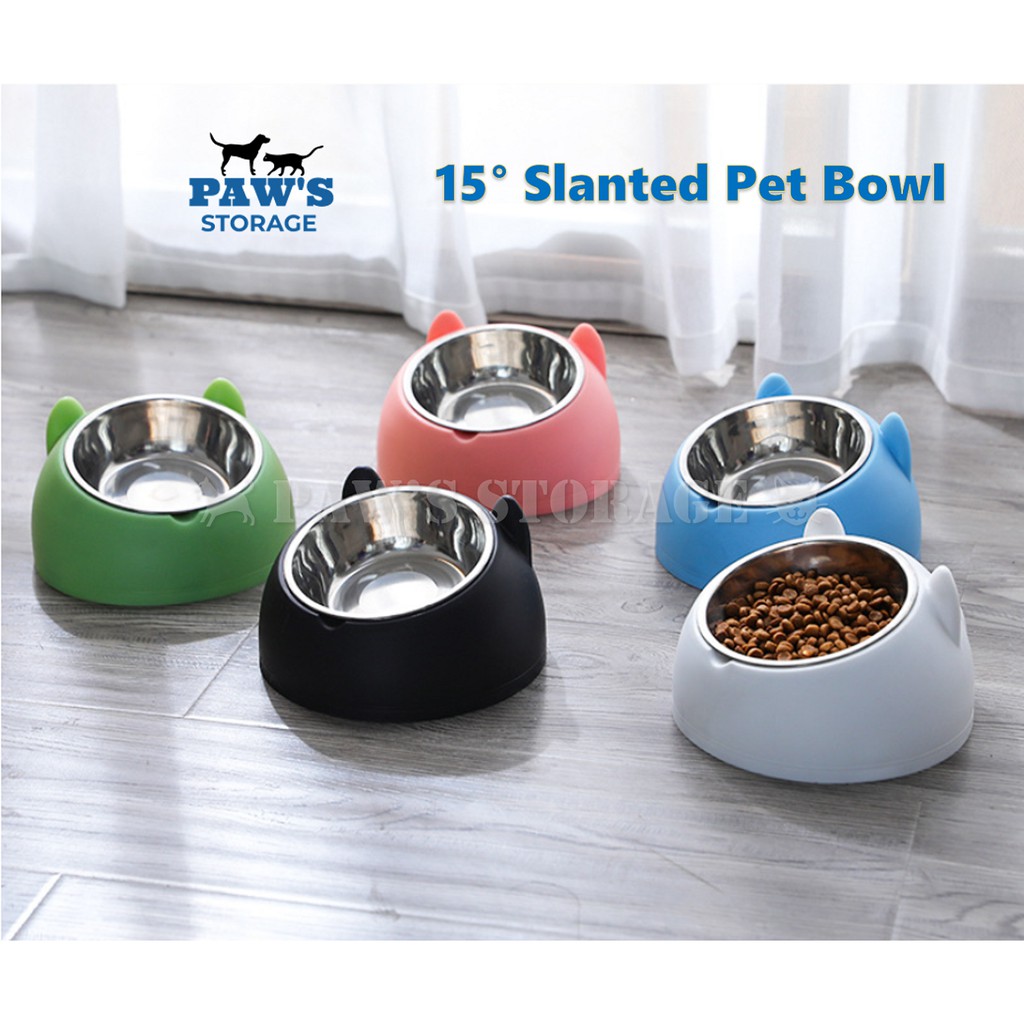 [400ml] New 15° Slanted Bowl for Dogs and Cats Tilted Feeder Bowls ...