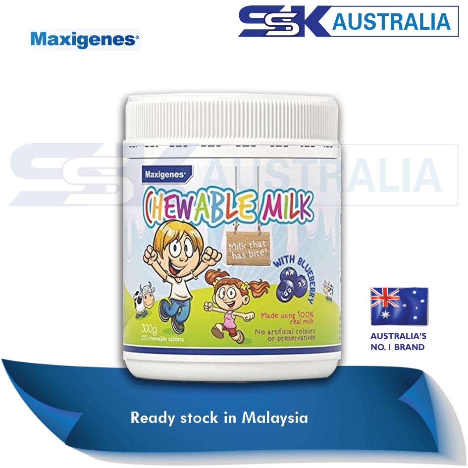 Maxigenes Chewable Milk With Blueberry 150 Tablets | Shopee Malaysia