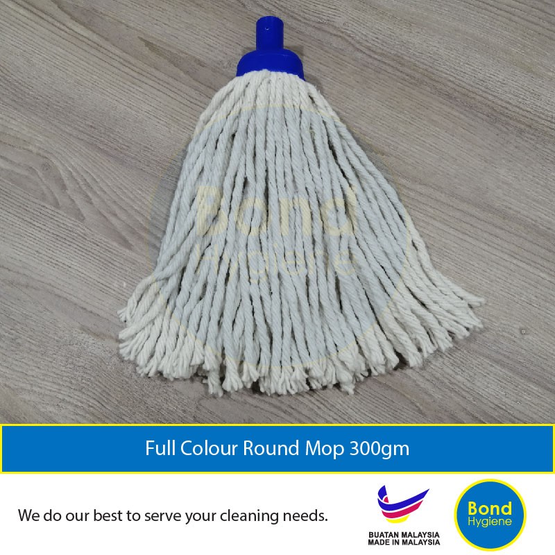 Kepala Mop Bulat Warna Penuh 300Gm / Full Colour Round Mop 300gm (1pcs ...