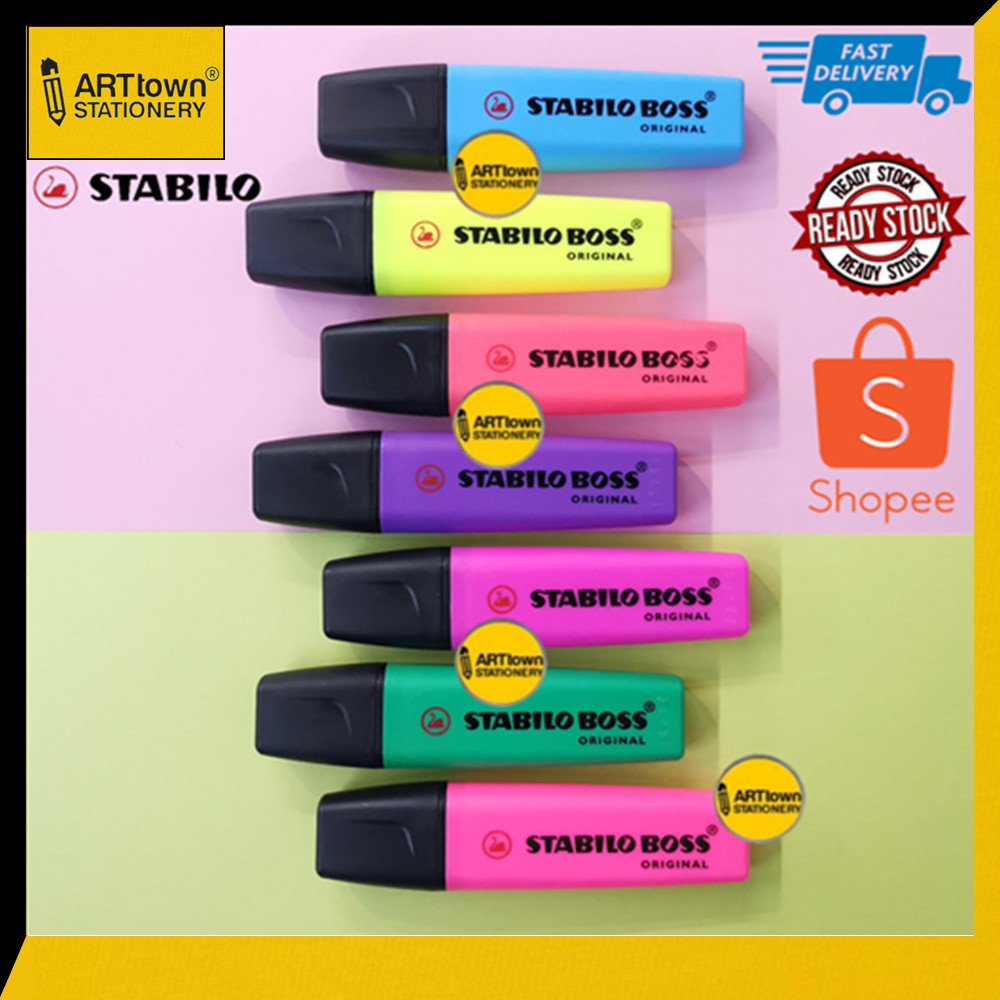 STABILO BOSS ORIGINAL Highlighter Texliner Multi Colours Highlight Pen ...