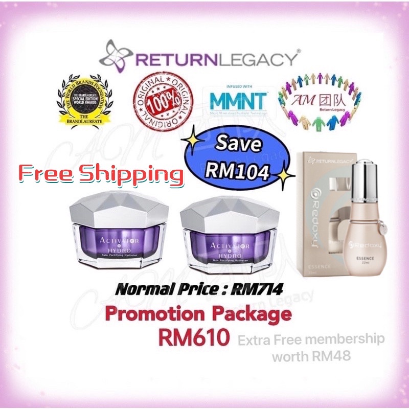 Return Legacy Redoxy Essence ReturnLegacy 2°Redoxy 完美抗老精华液 (22ml)+ 2° Activator Hydro补水神器 x ...