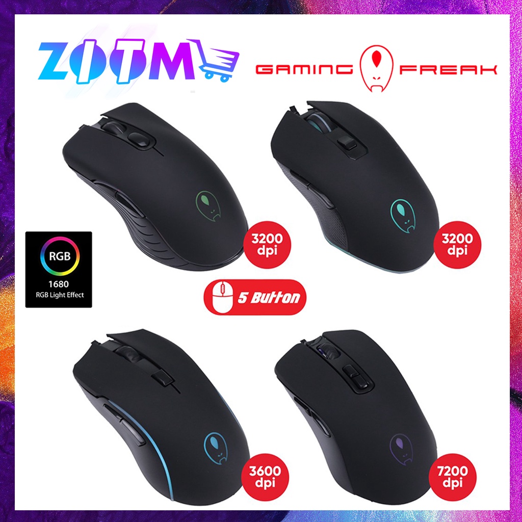 GAMING FREAK XX SERIES RGB GAMING MOUSE 3200DPI TO 7200DPI | Shopee ...