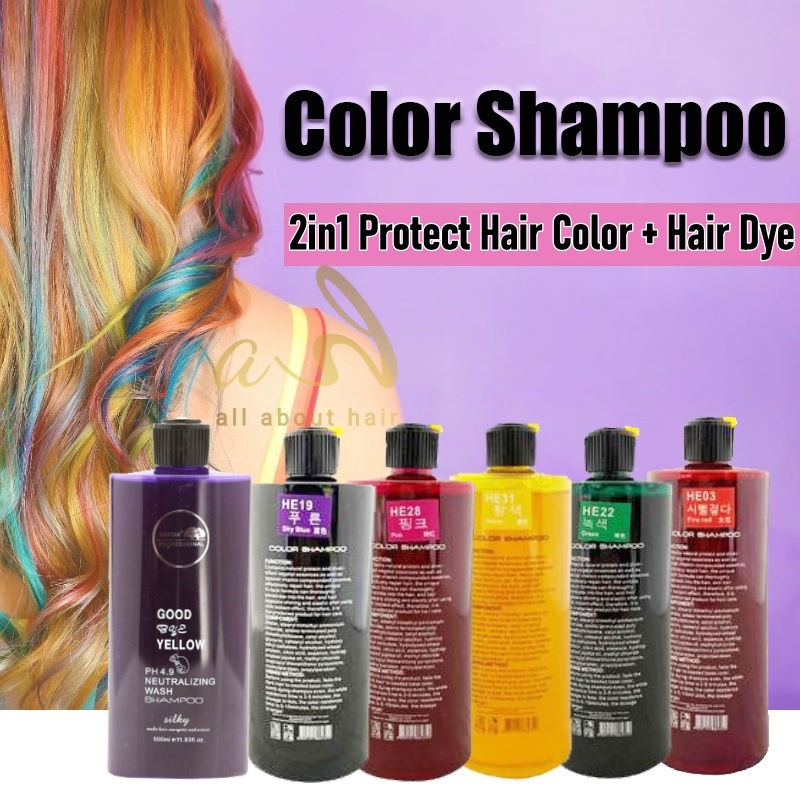 5D Color Protect/Lock + Hair Dye Shampoo Semi Permanent 500ml ...