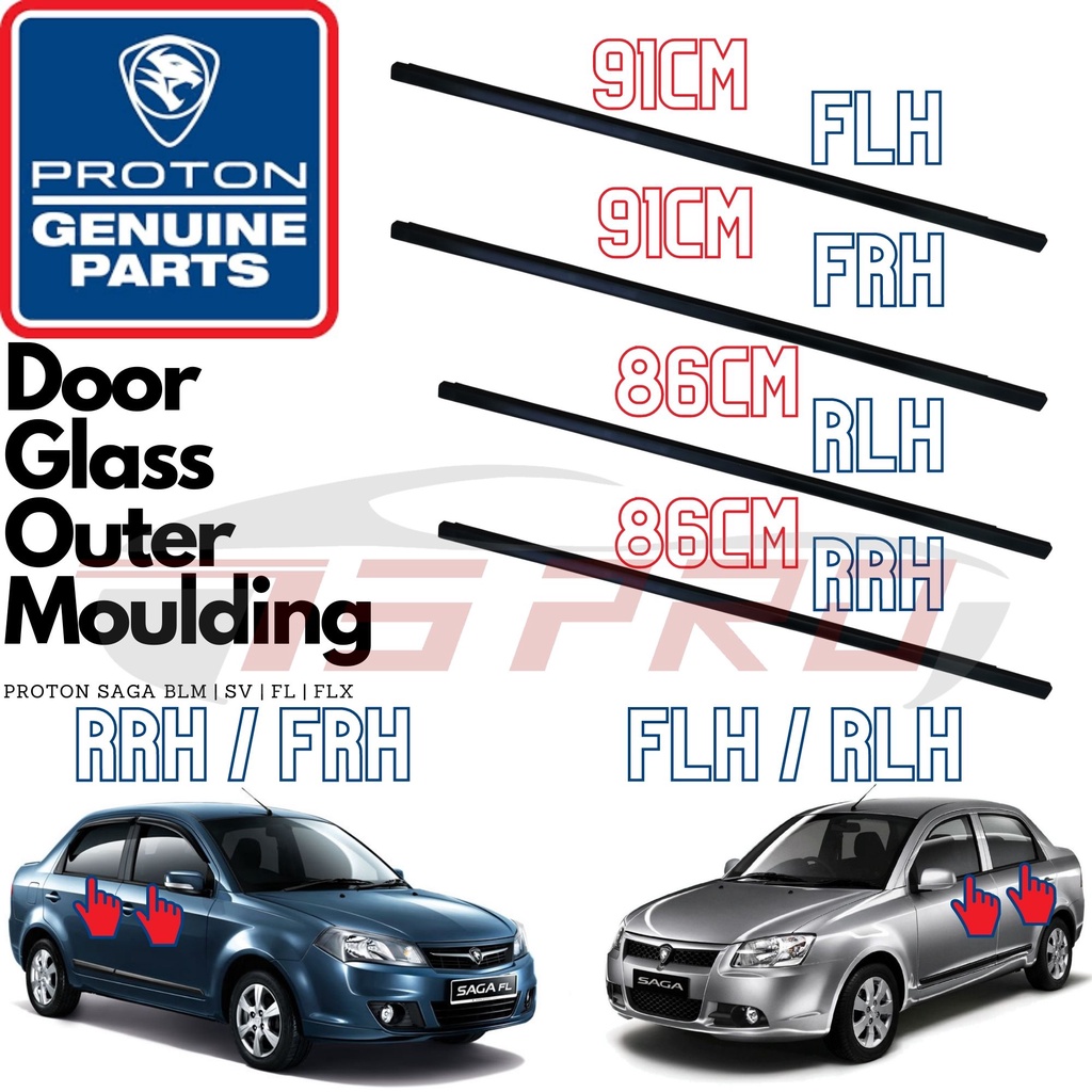 [Price for 1 unit] Proton Saga BLM SV FL FLX Genuine Side Door Glass ...
