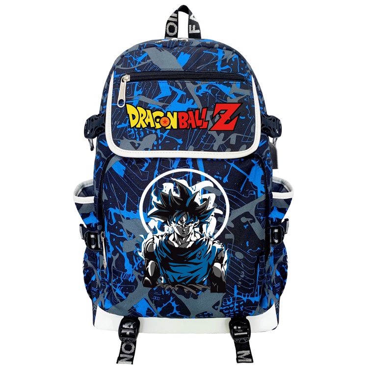 Dragon Ball Z Super Saiyan Goku Cartoon Student Usb Interface Backpack ...