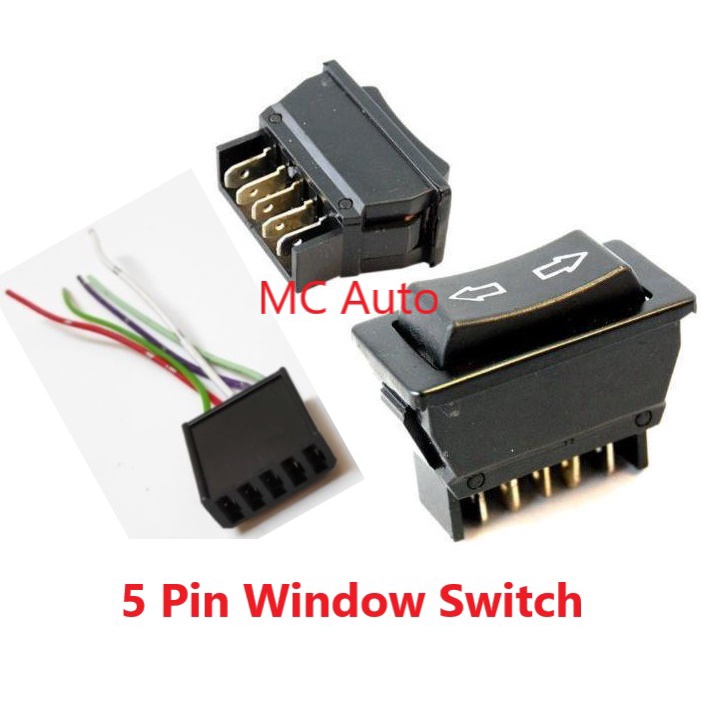 Power Window Switch 5pin Window Switch Saga 5 pin / Kancil Power Window ...