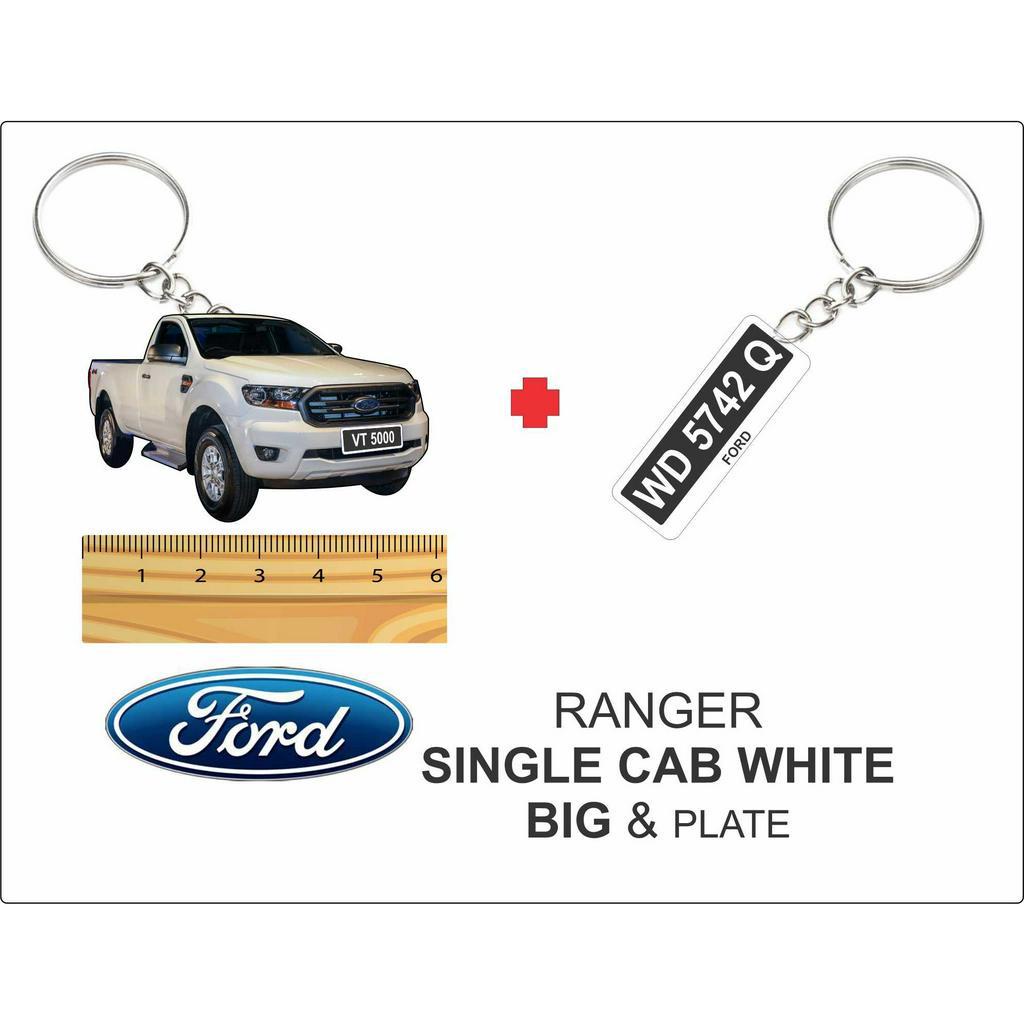 ford ranger white single cab keychain 2d keychain kereta | Shopee Malaysia