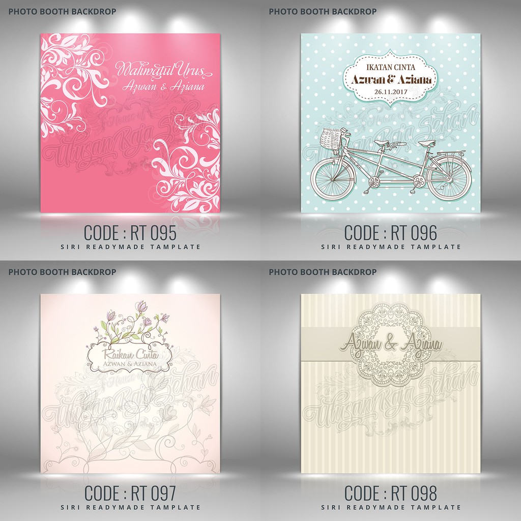 Photobooth Backdrop / Backdrop Tarpaulin Saiz 5x5ft, 6x6ft, 7x7ft ...